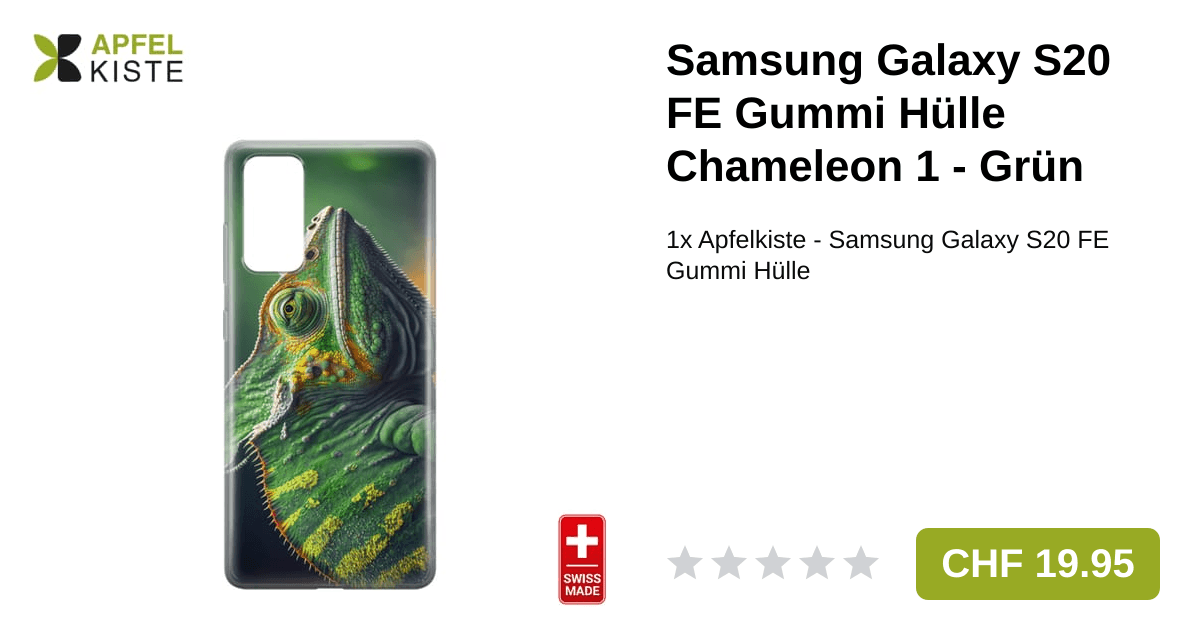 Apfelkiste Samsung Galaxy S20 FE Gummi Hülle Chameleon 1 - Grün
