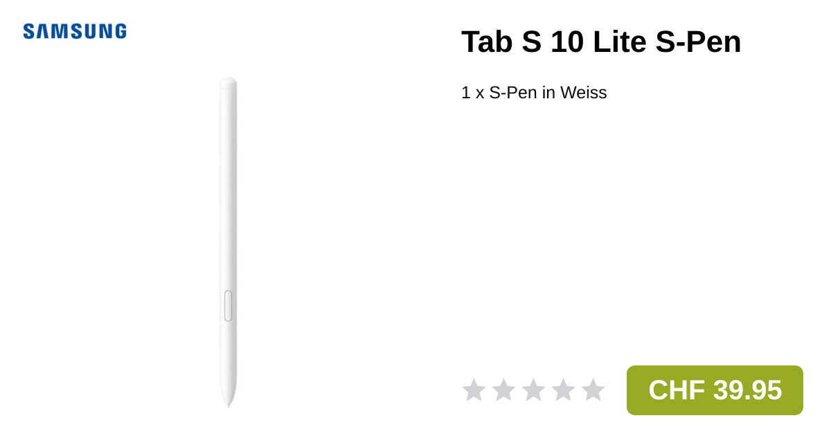 Samsung S-Pen für Samsung Galaxy Tab S10 Lite Weiss