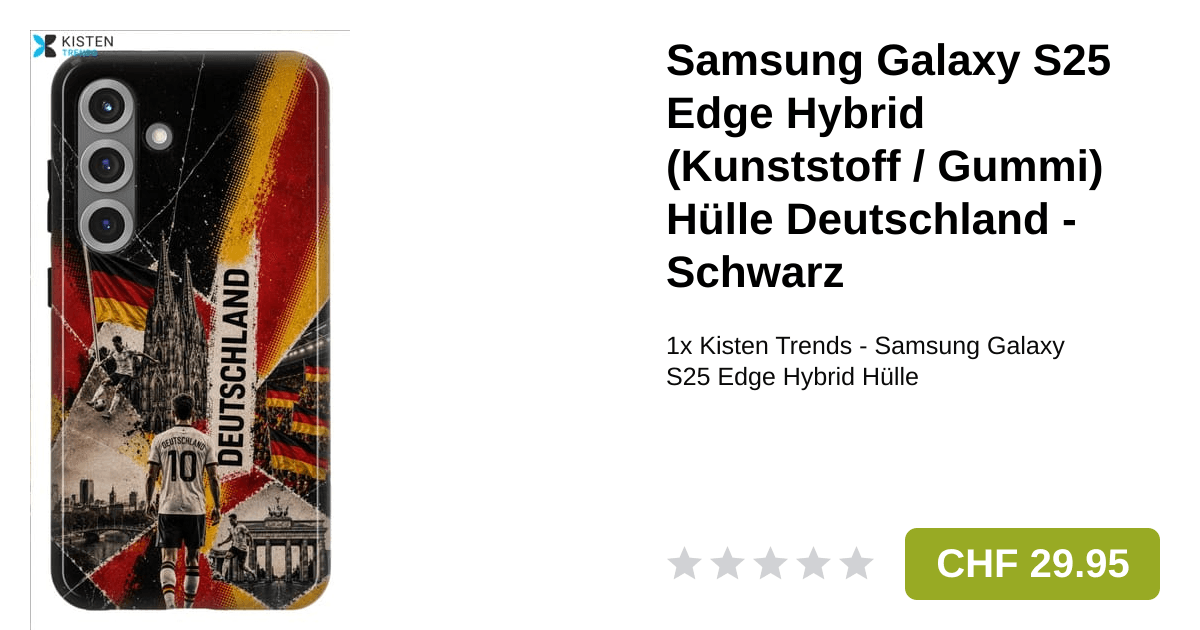 Kisten Trends Samsung Galaxy S25 Edge Hybrid Hülle Deutschland - Schwarz