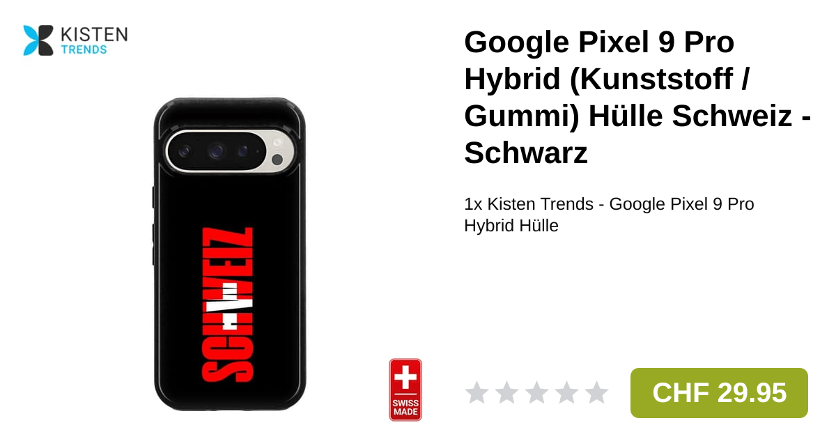 Kisten Trends Google Pixel 9 Pro Hybrid Hülle Schweiz - Schwarz