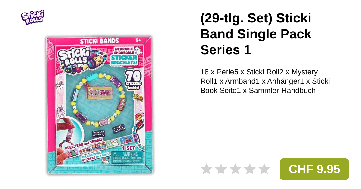 Sticki Rolls Sticki Band Single Pack Series 1