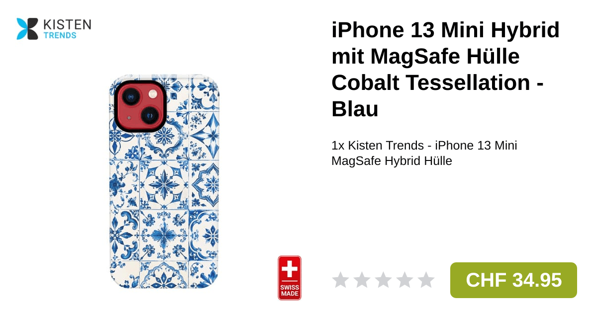 Kisten Trends iPhone 13 Mini MagSafe Hybrid Hülle Cobalt Tessellation ...