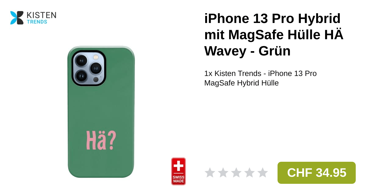 Kisten Trends iPhone 13 Pro MagSafe Hybrid Hülle HÄ Wavey - Grün