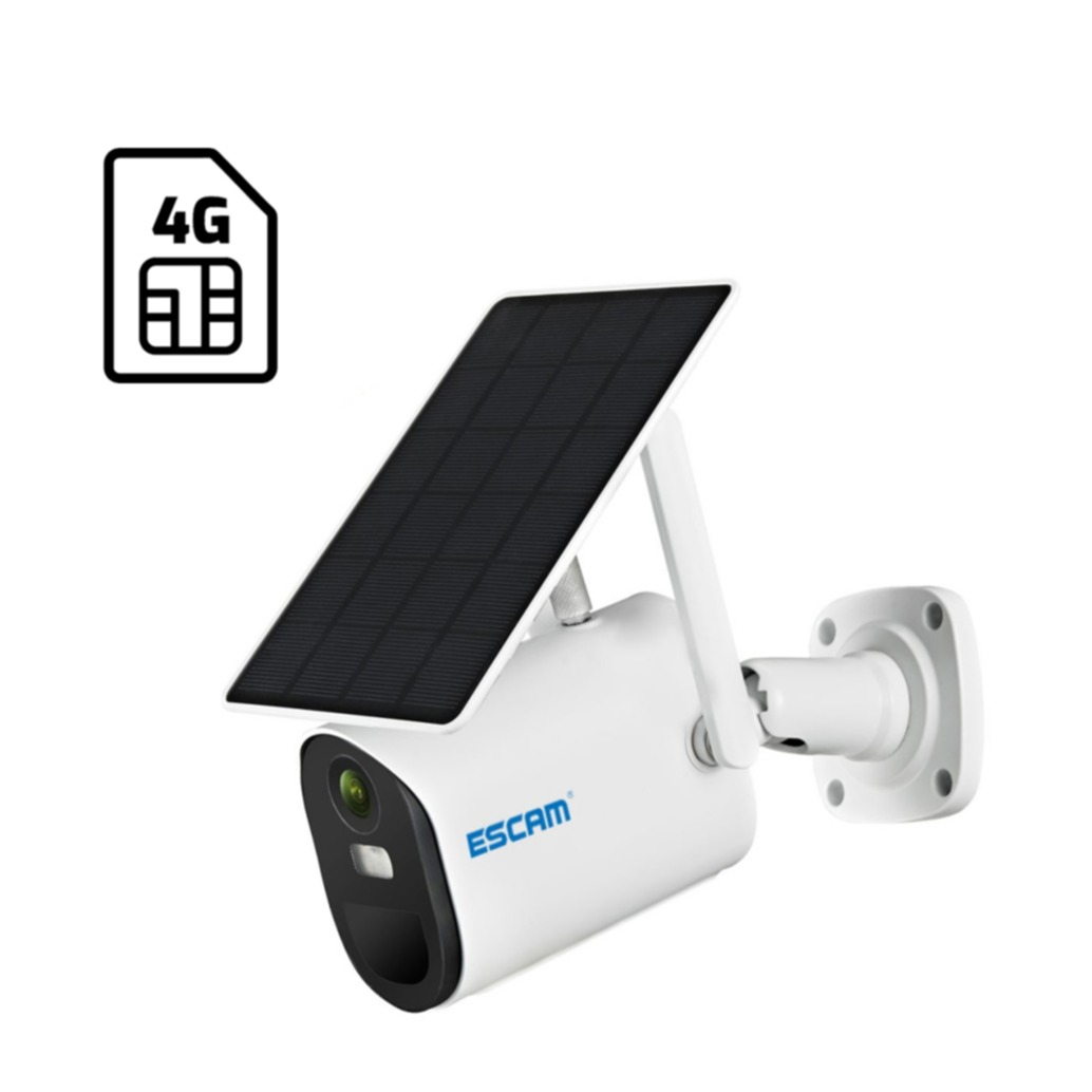 Escam - 4G SIM IR Solar IP Kamera 1080p iOS/Android