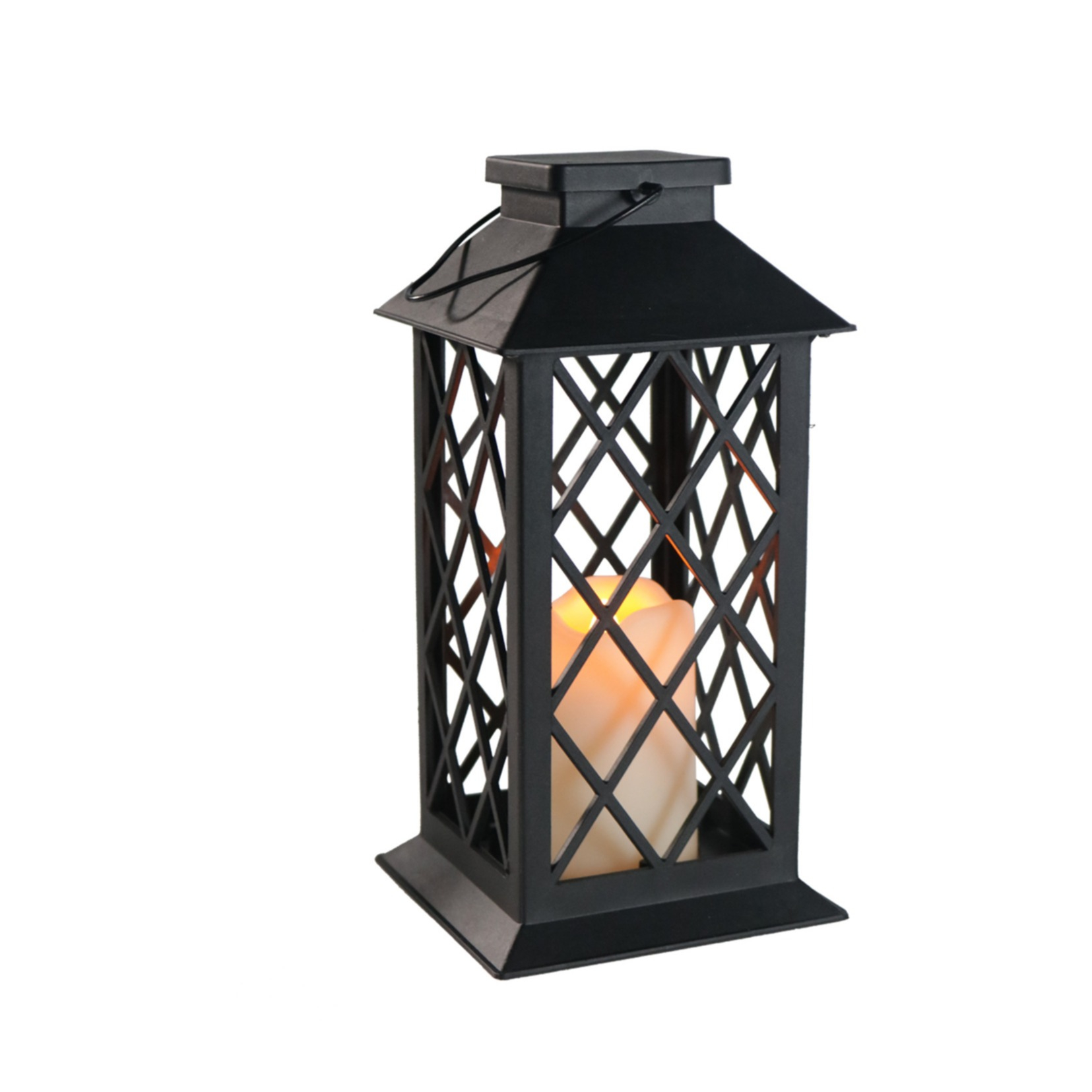 LED Lampe Outdoor Laterne Gartenleuchte mit Kerze