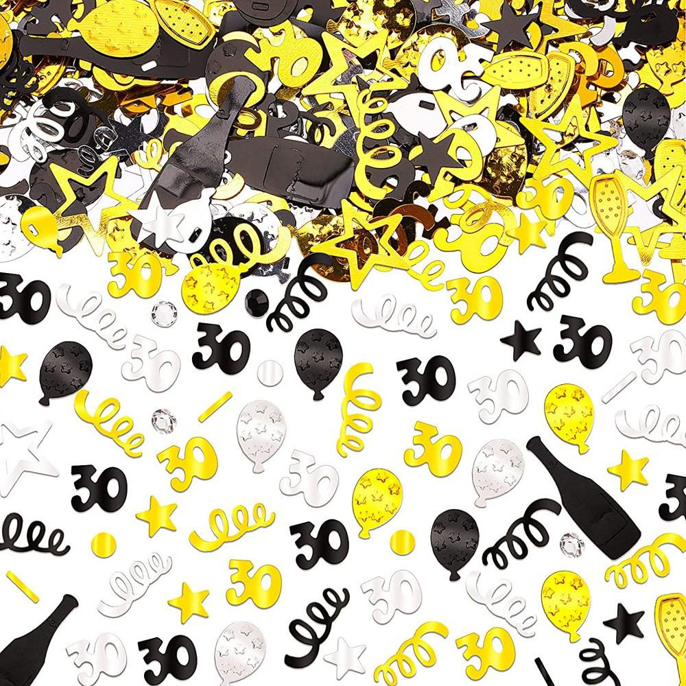 Party Konfetti 30. Geburtstag Tisch Deko Metallic