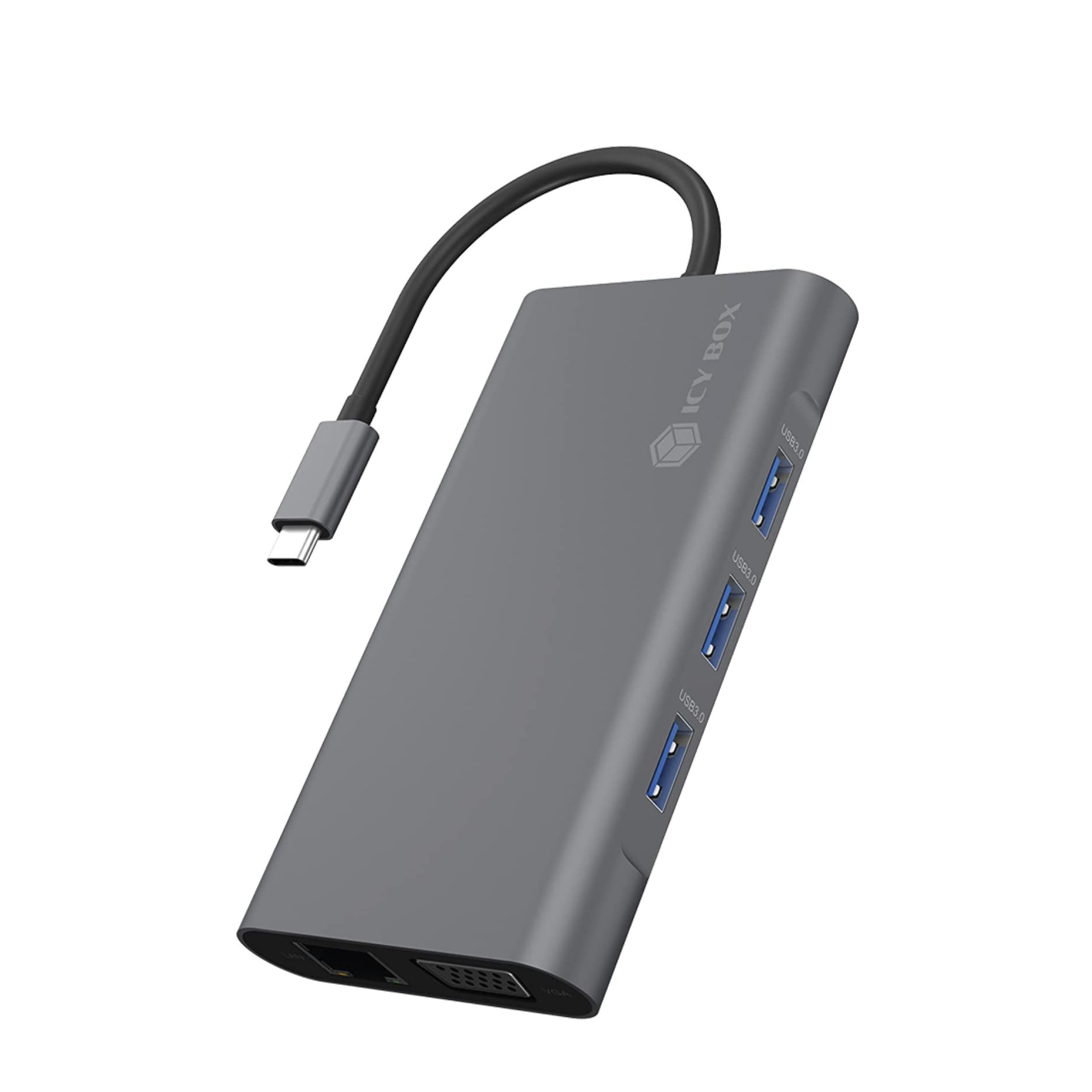 Icy Box - 10in1 USB C Multiport Adapter USB A/HDMI