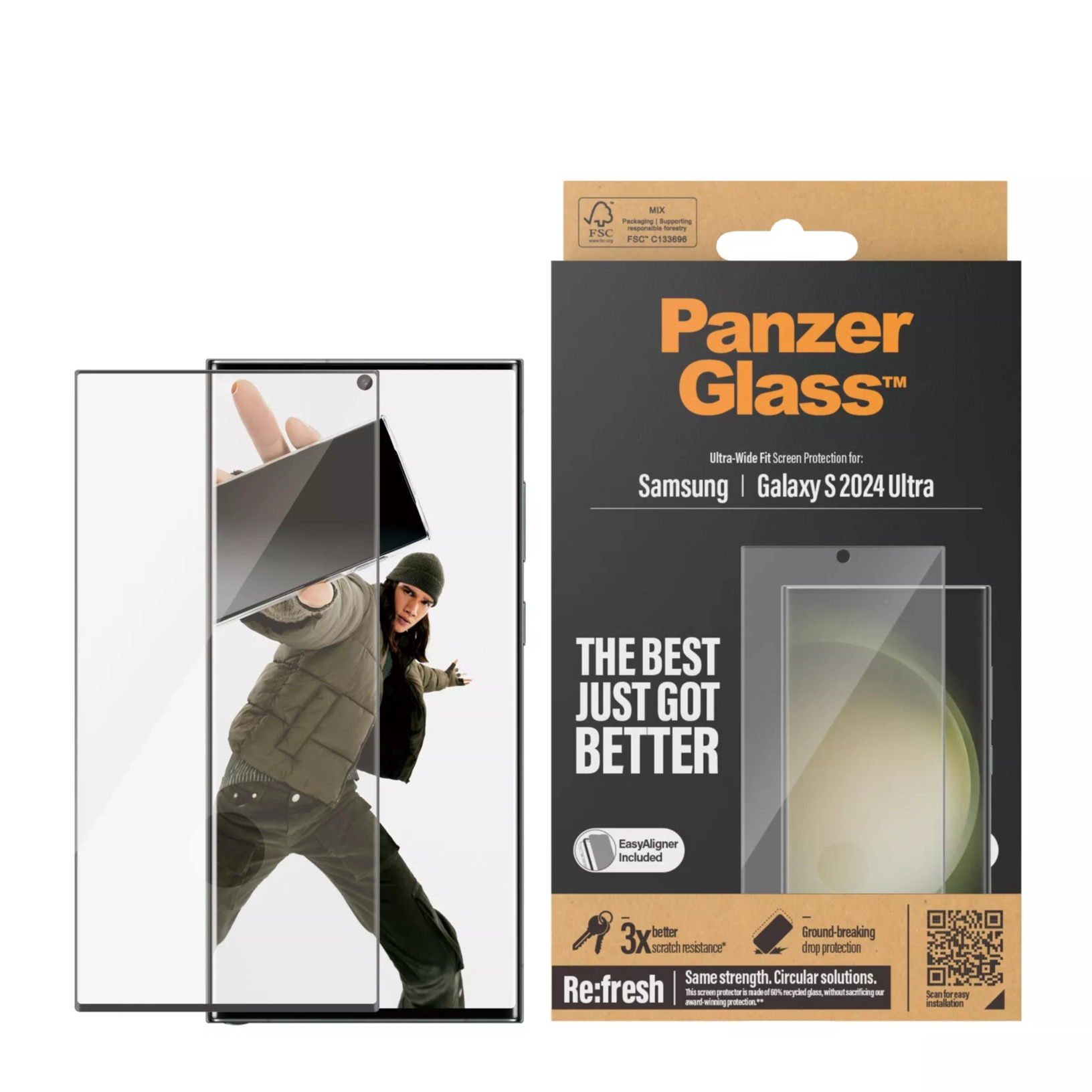 PanzerGlass Galaxy S24 Ultra Ultra Wide Fit Glas