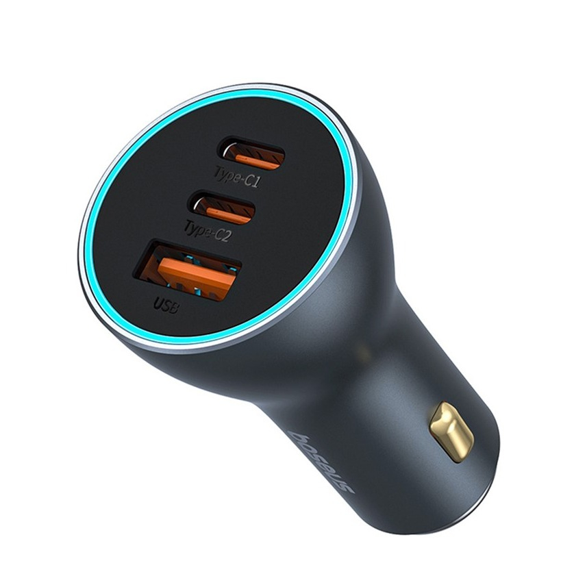 Baseus 65W 2x USB C / USB A GaN KFZ Auto Ladegerät