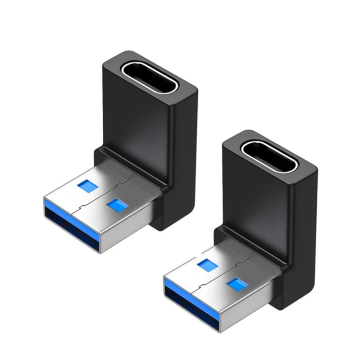 (2er Set) USB C auf USB A Adapter 90 Grad-Winkel