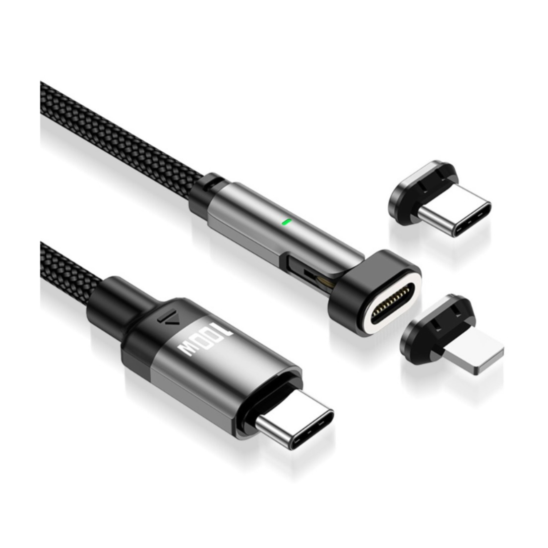 Enkay 2m 2in1 Magnetisches USB C Ladekabel Schwarz