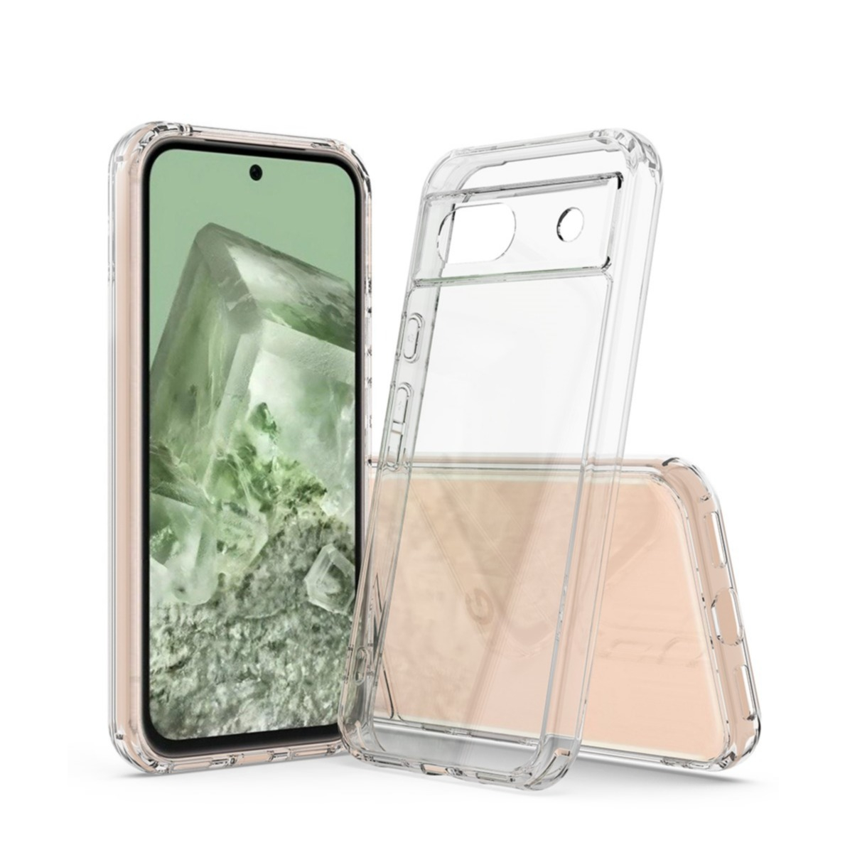 Google Pixel 8a Hülle TPU Bumper + Acryl Rückseite