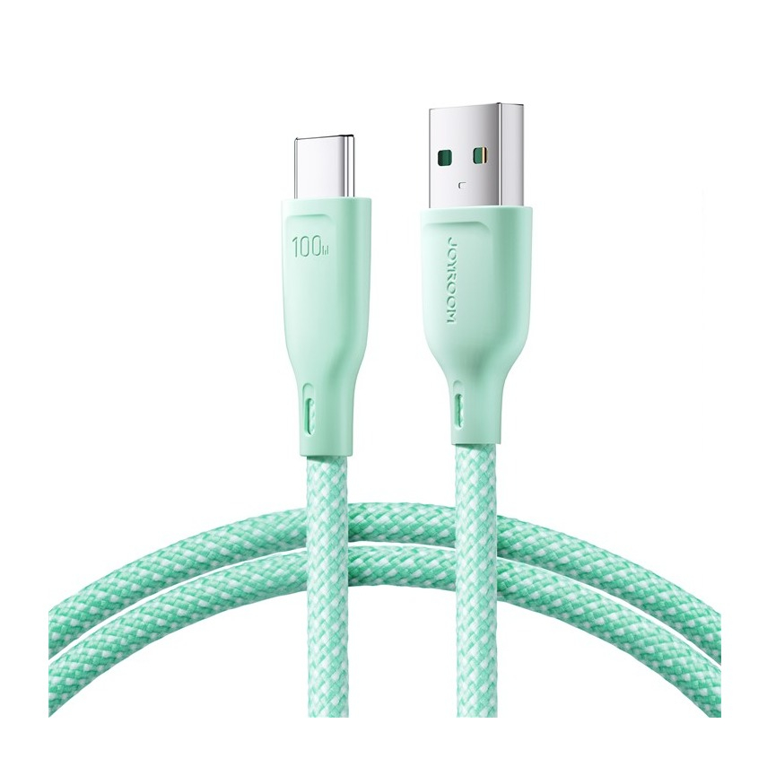 Joyroom (1m) USB A USB C Nylon Ladekabel Grün