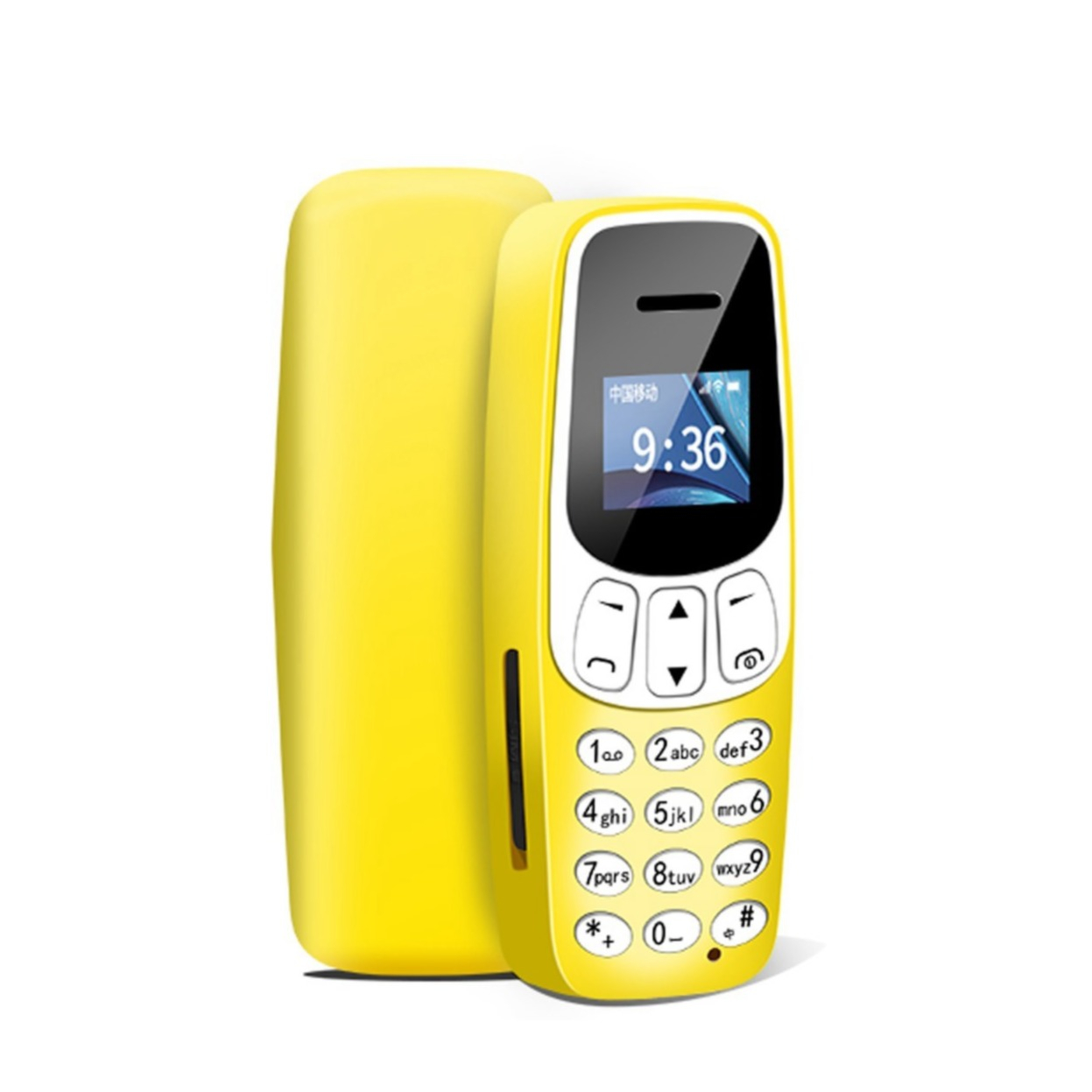 Mini Handy Telefon mit Micro SIM Karten Slot - Gelb