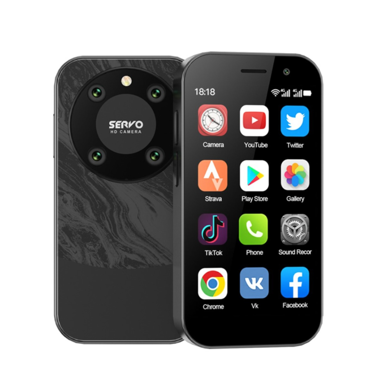 3.0" Mini Smartphone mit 4G Nano SIM Slot - Schwarz