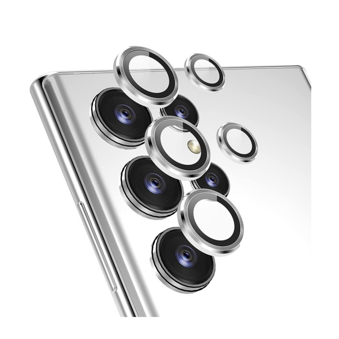 Samsung Galaxy S23 Ultra 5G Kameraschutz Ring Silber