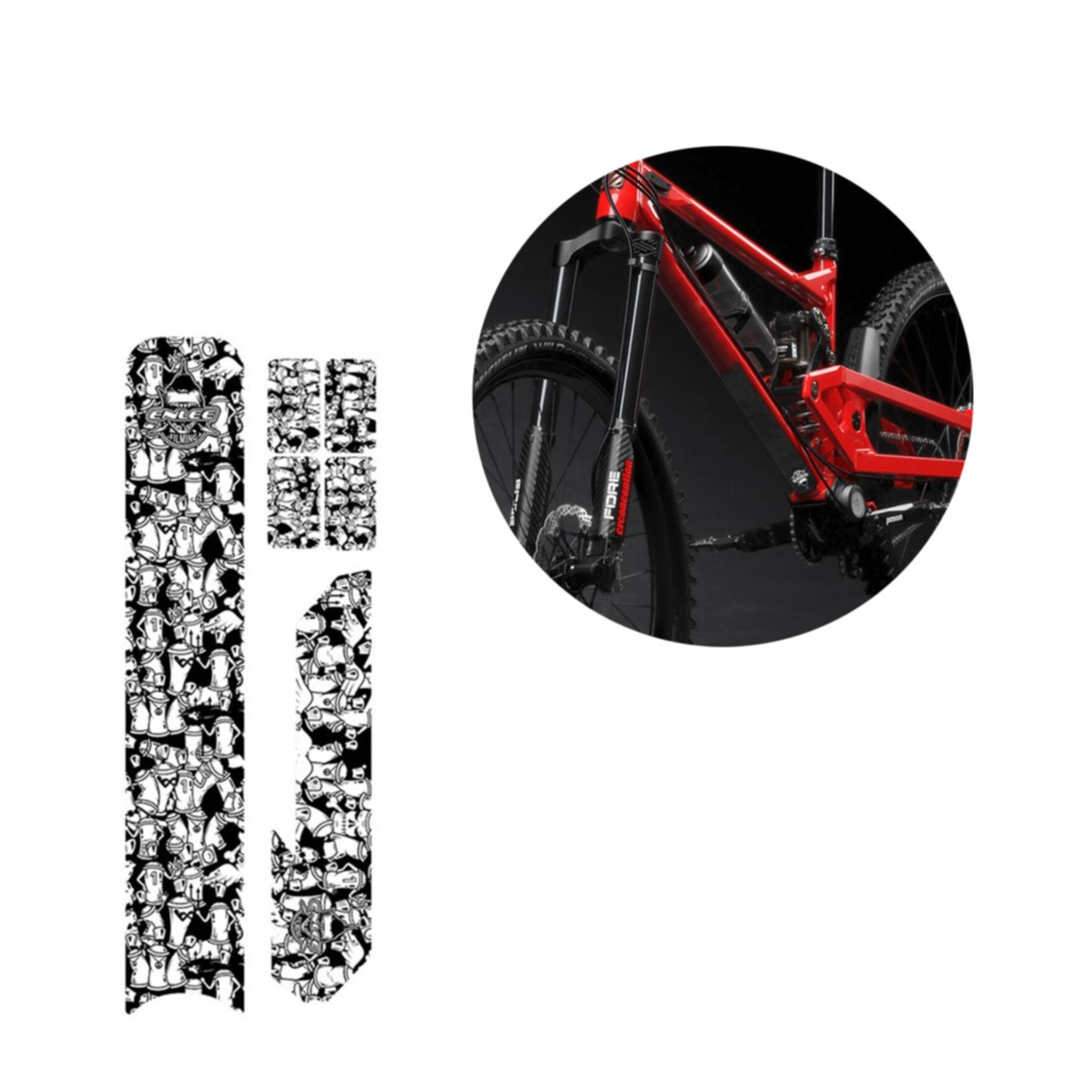 ENLEE Fahrrad Aufkleber Velo Sticker Cartoon