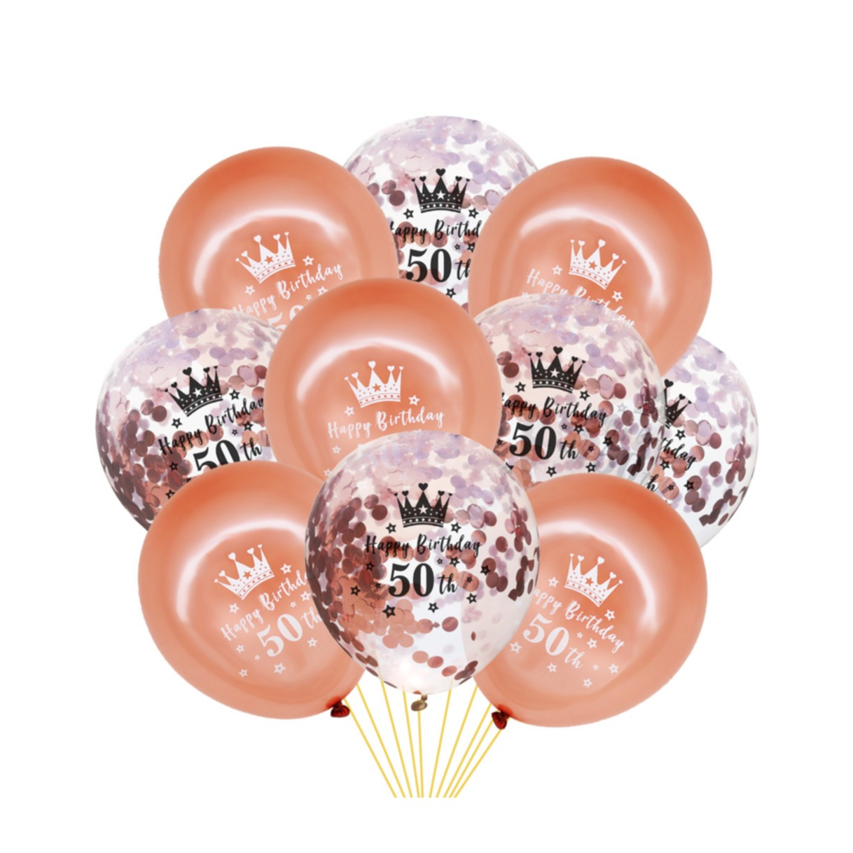 (10er Set) Ø30cm Geburtstags Party Deko Ballons 50