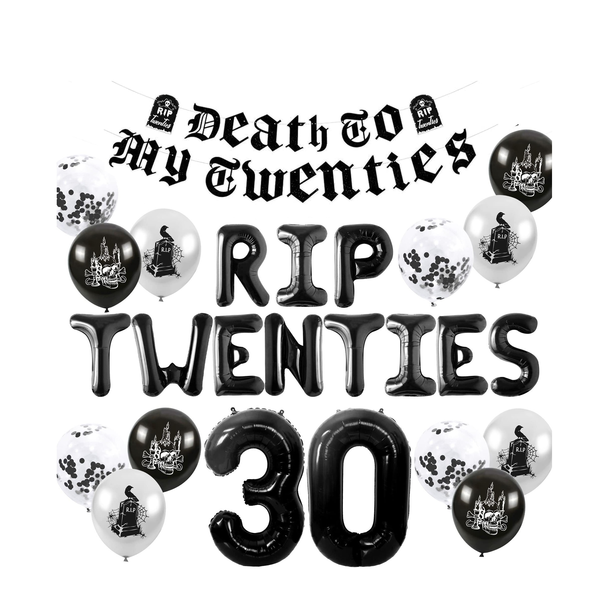R.I.P Twenties Girlande 30. Geburtstag Party Deko