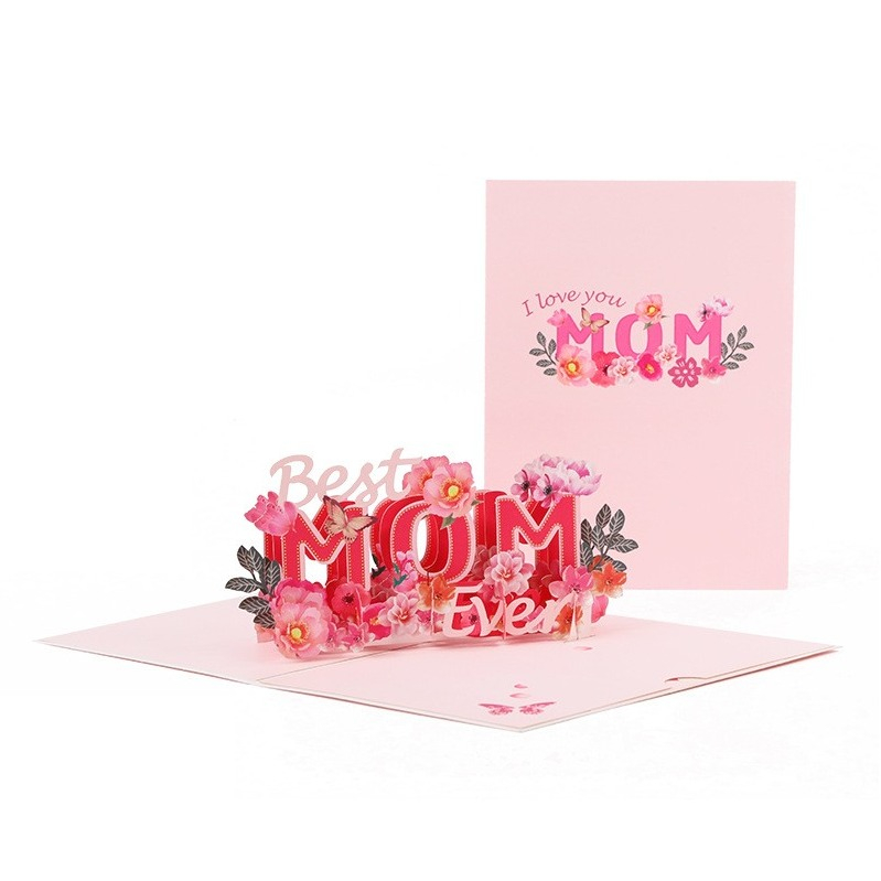 Muttertags Pop-Up Glückwunschkarte Best Mom Ever