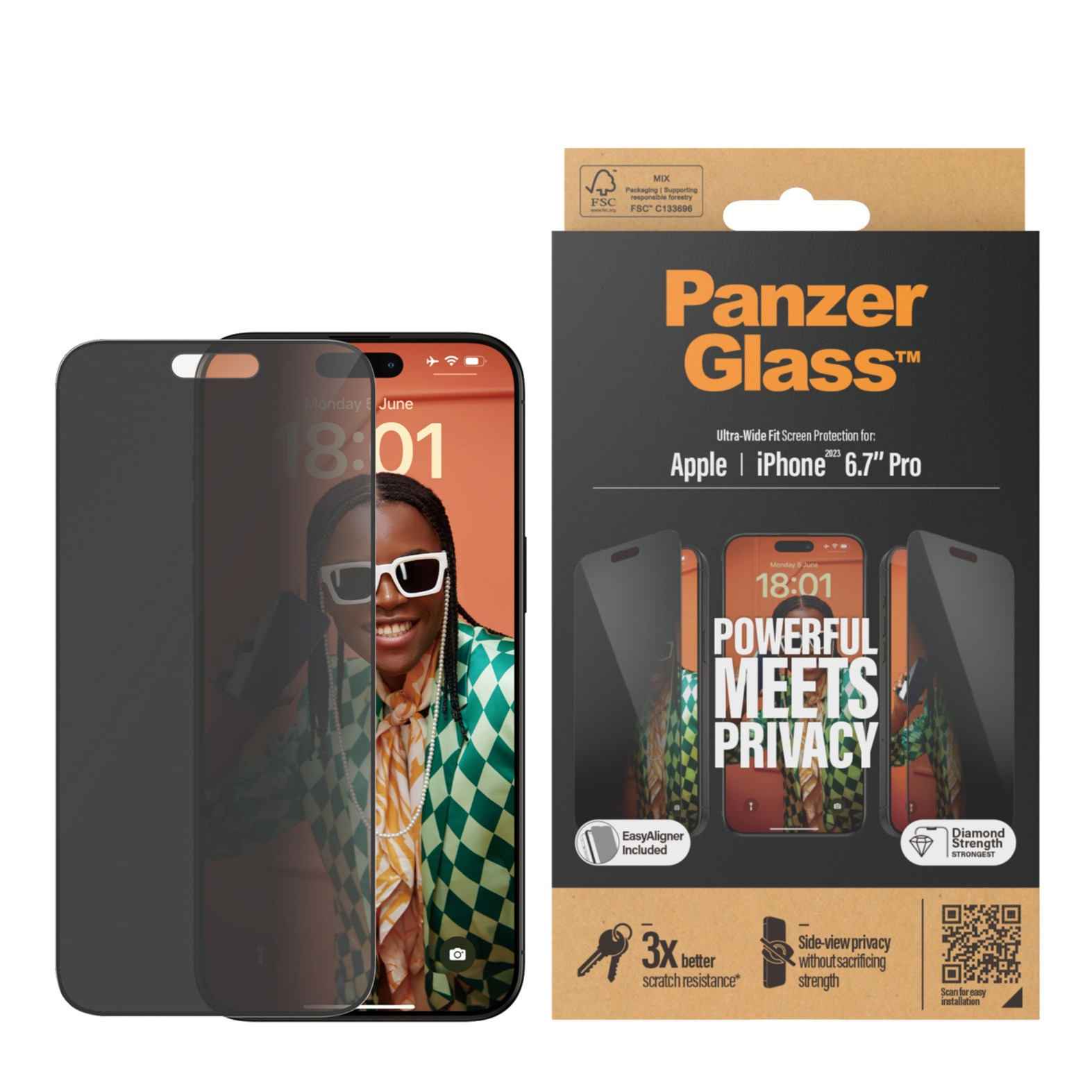 PanzerGlass iPhone 15 Pro Max Privacy Panzer Glas