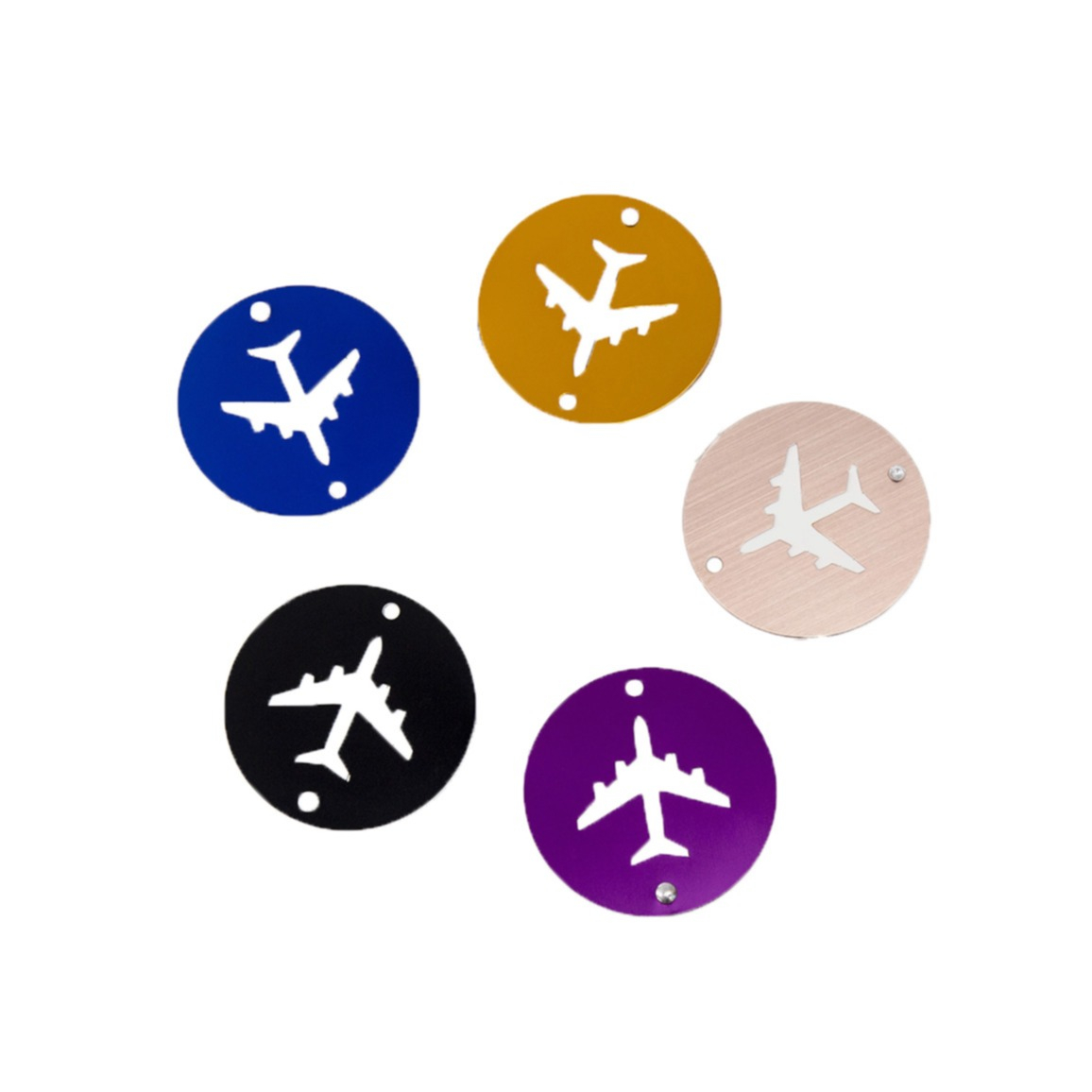 (5er Set) Aluminium Kofferanhänger Gepäck Etiketten