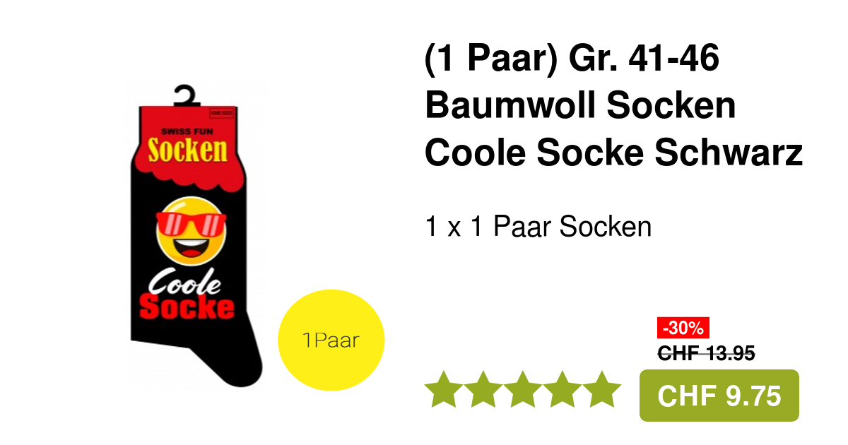 1 Paar Gr. 41-46 Socken Coole Socke Fashion Strümpfe