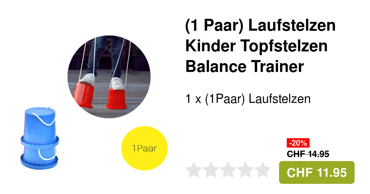 Laufstelzen Kinder Topfstelzen Balance Trainer Blau