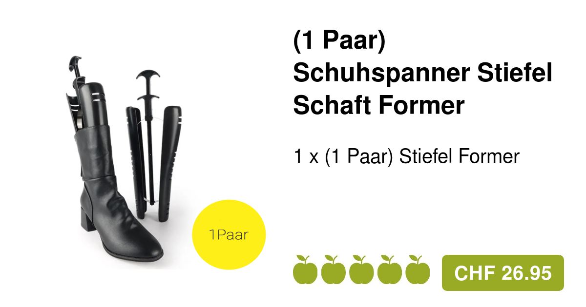 (1 Paar) Schuhspanner Stiefel Schaft Former Schwarz