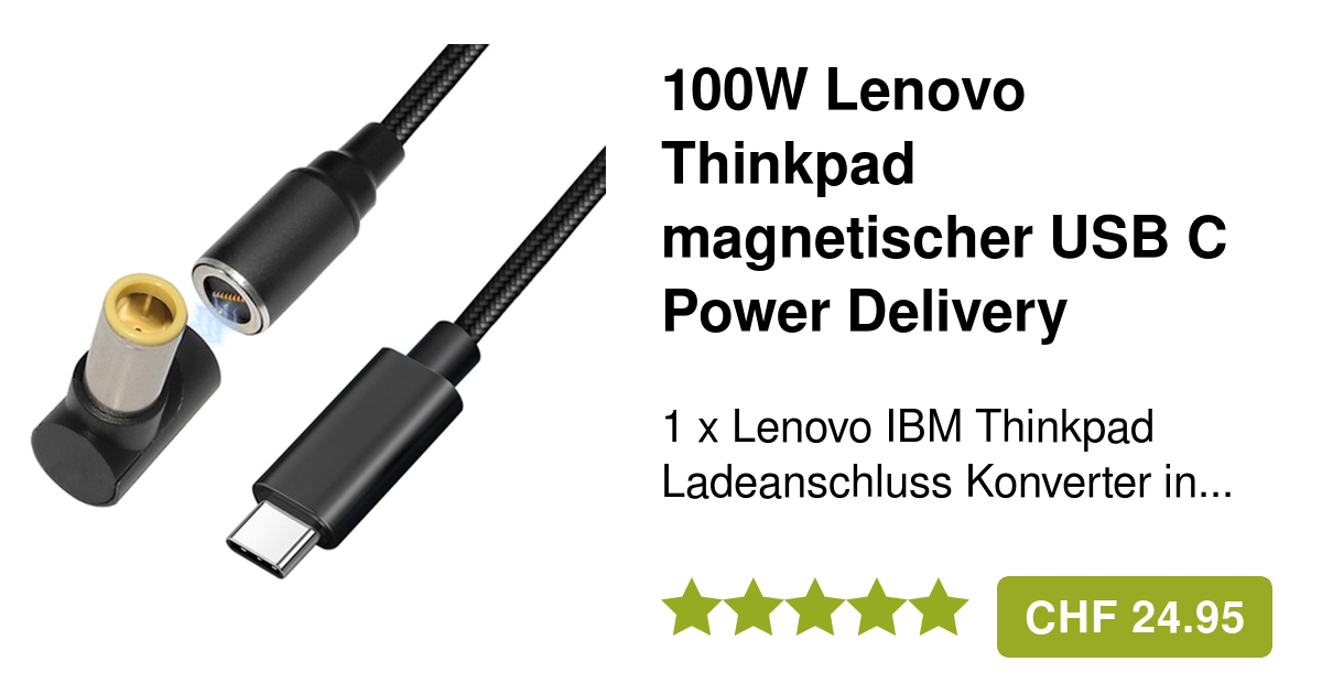 Lenovo IBM Thinkpad USB C Ladeanschluss Adapter