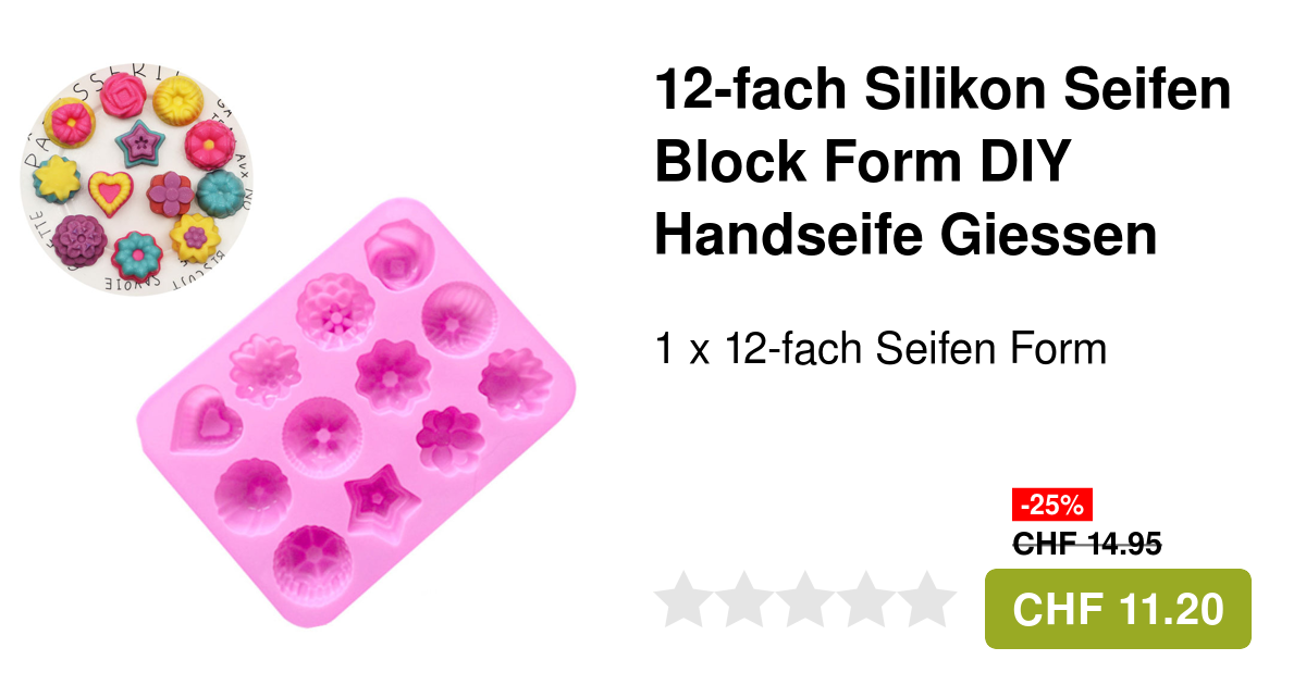 12-fach Silikon Seifen Form DIY Handseife Blumen