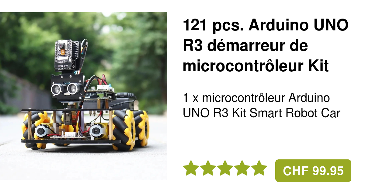 ESP32 Arduino UNO R3 Kit Smart Robot Car avec caméra