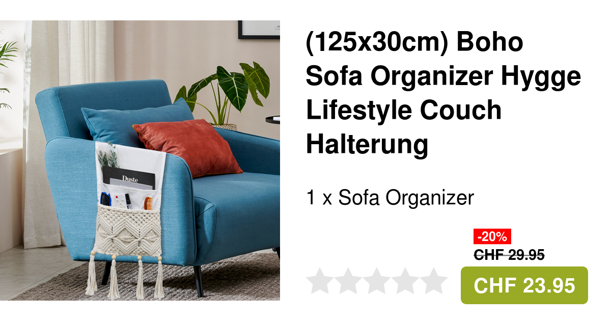 Boho Sofa Armlehnen Hygge Organizer Couch Halterung