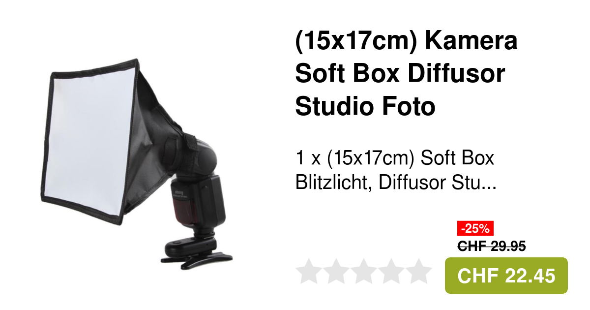 (15x17cm) Soft Box Blitzlicht Studio Kamera Diffusor