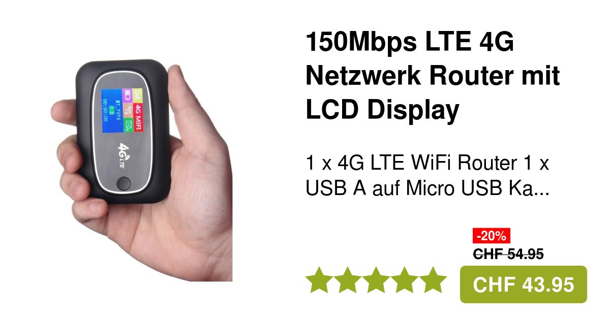 (150Mbps) LTE 4G Router mit LCD Display und SD Slot