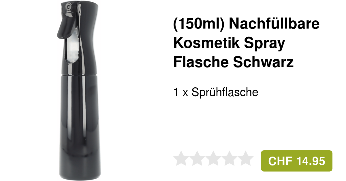 (150ml) Vaporisateur Coiffeur Aerospray Noir