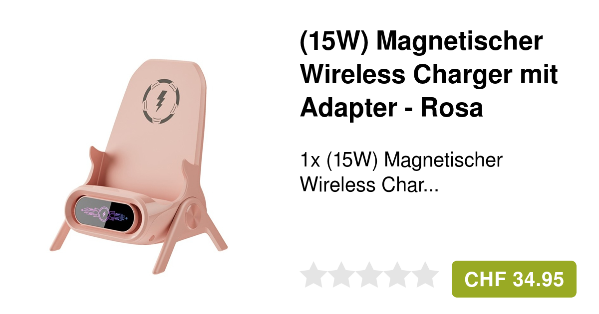 (15W) Magnetischer Wireless Charger Ladestation Rosa