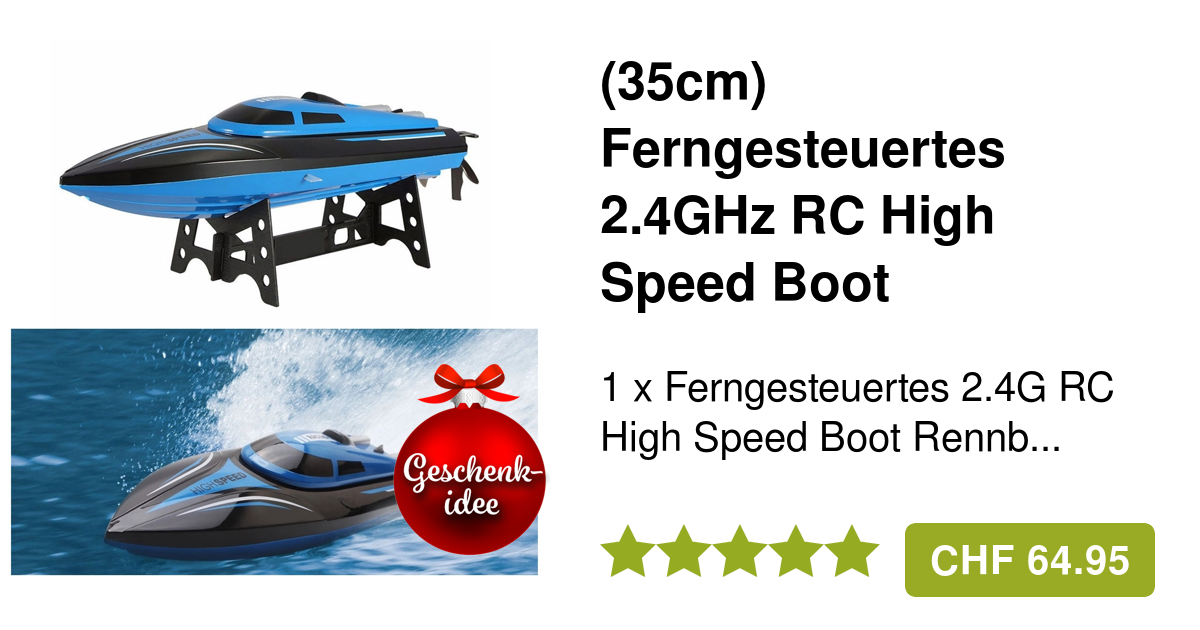 Ferngesteuertes 2.4GHz RC High Speed Boot - Blau