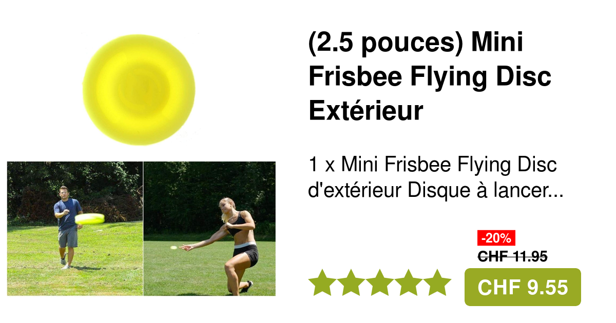Mini Frisbee Flying Disc d'extérieur Disque à lancer 6cm