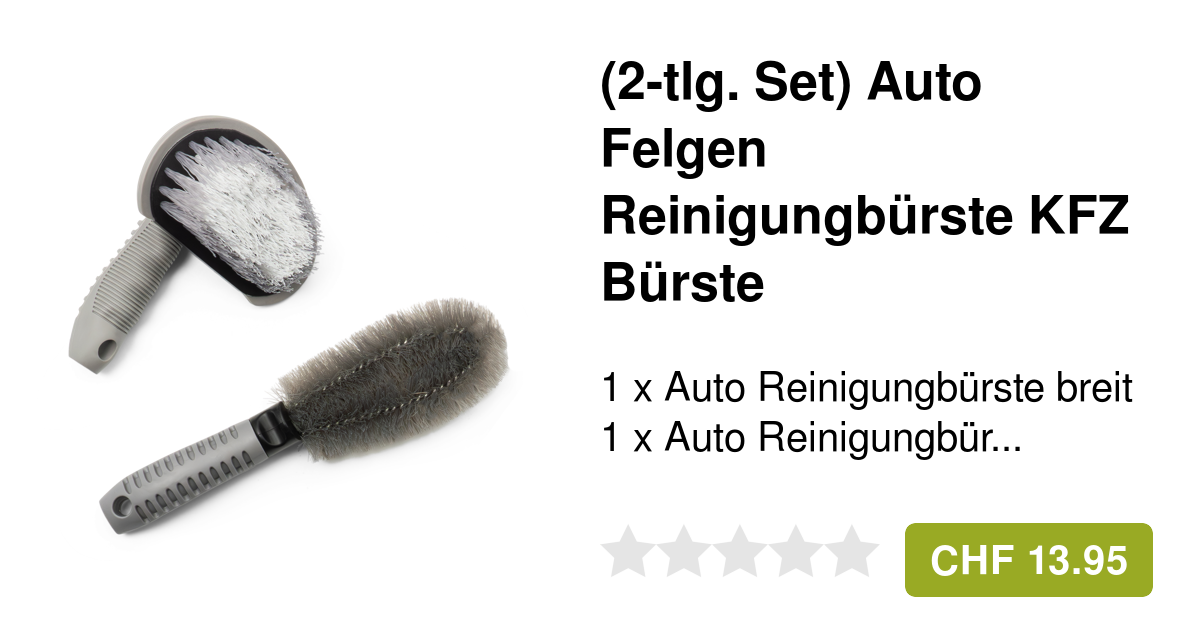(2-tlg. Set) Auto Felgen Reinigungbürstel Pflege Bürste