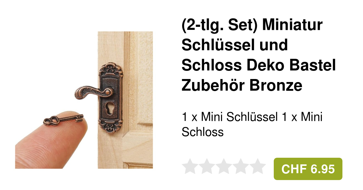 Miniatur Schlüssel Haustür Schloss Mini Home Deko DIY