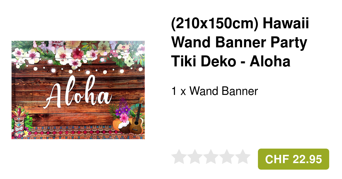 (210x150cm) Hawaii Wand Banner Party Tiki Deko Aloha