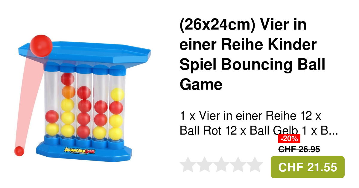 26x24cm Vier in einer Reihe Kinder Spiel Ball Game