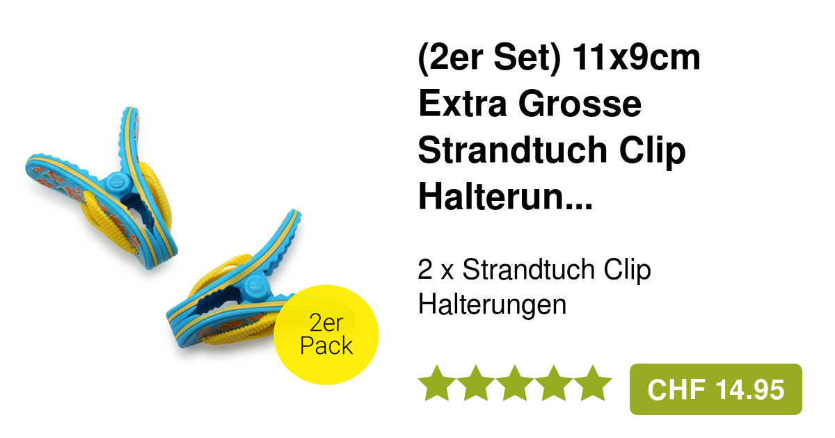 (2er Set) Strandtuch Clip Halterungen Flip Flop