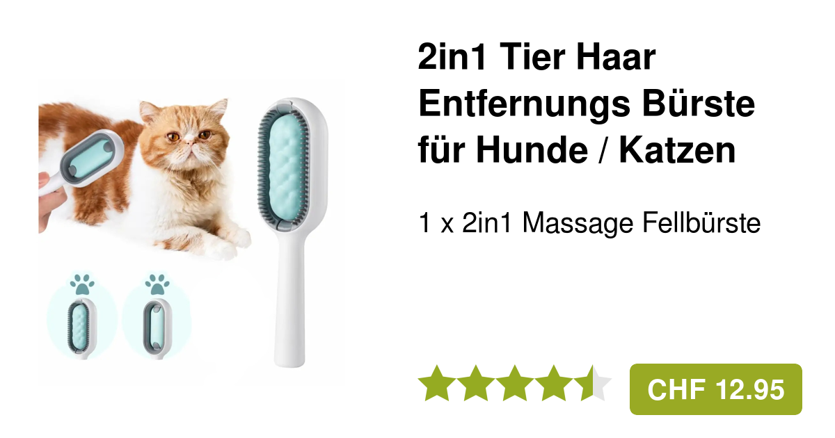 Tier Haar Entfernungs Bürste Fellpflege Massage Kamm