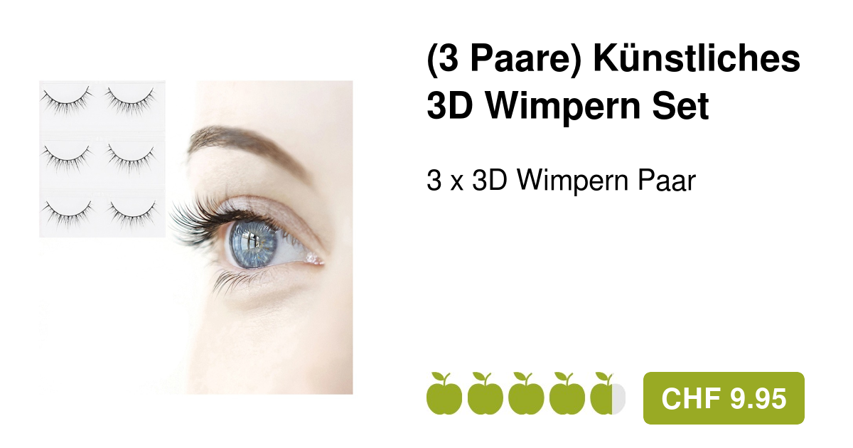 (3 Paare) Künstliches 3D Wimpern Set Fake Lashes (3 Paare) Künstliches 3D Wimpern Set Fake Lashes