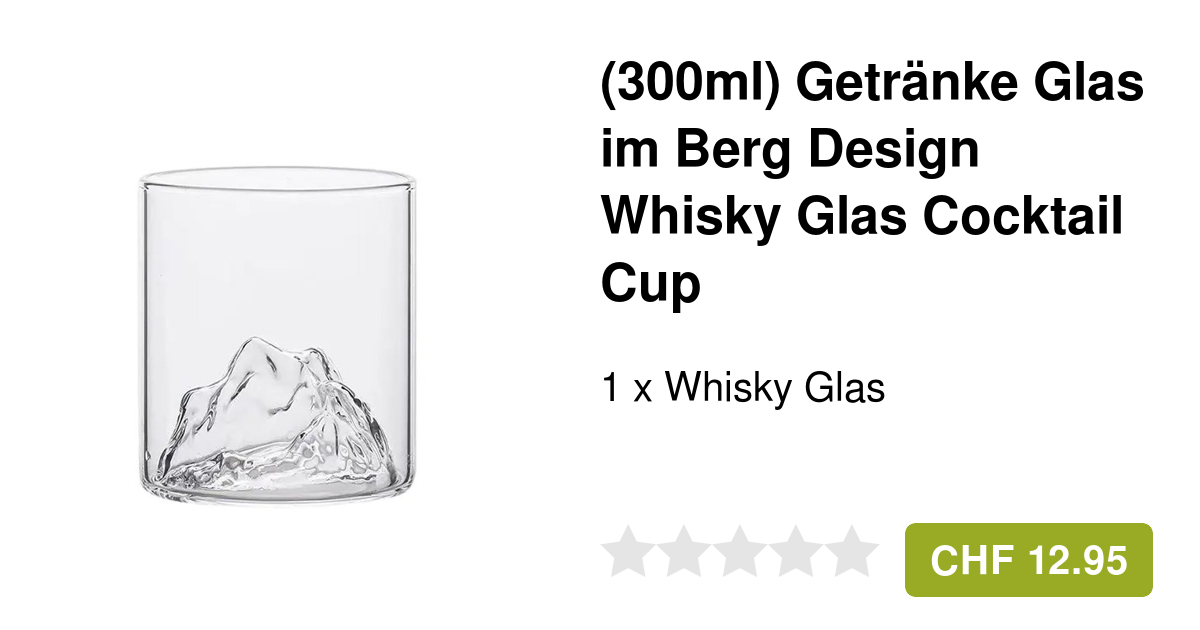 300ml Getränke Whisky Glas Berg Design Cocktail Cup