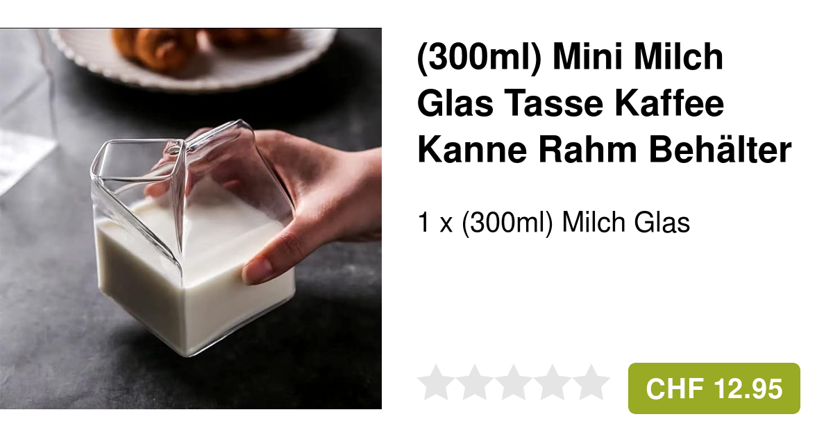 (300ml) Mini Milch Glas Tasse Kaffee Kanne Behälter