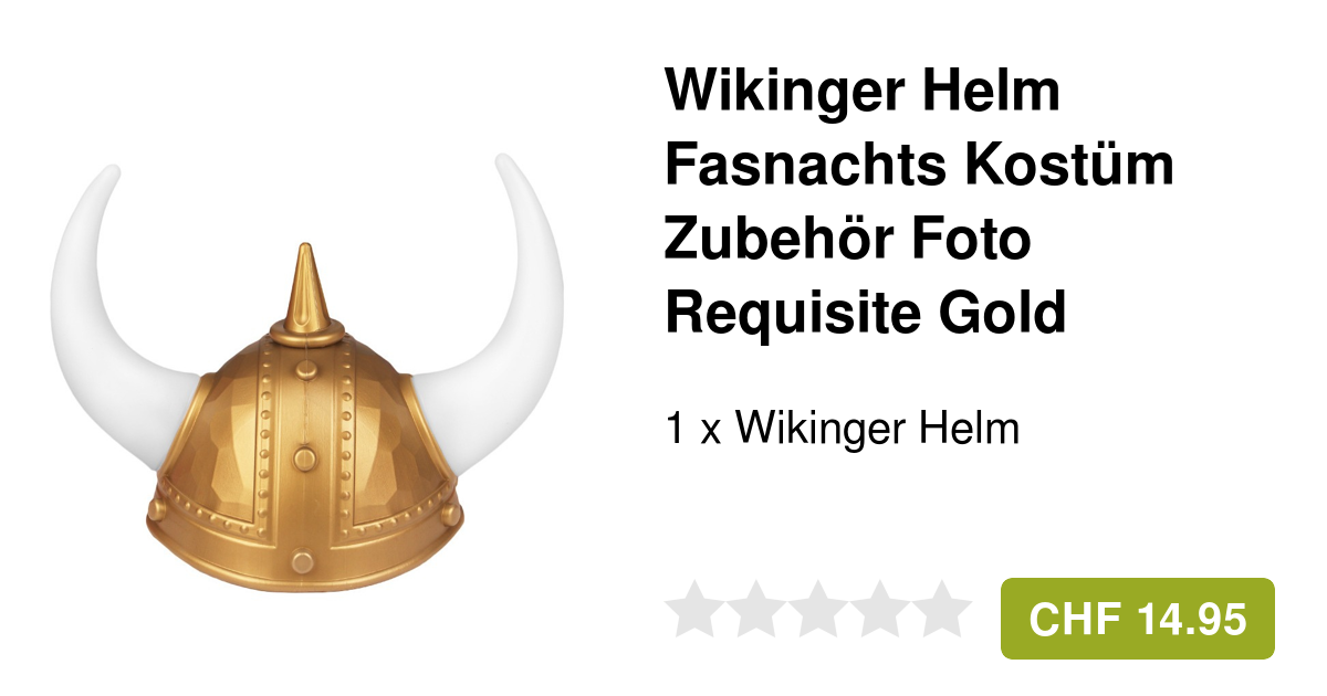 Wikinger Helm Kostüm Requisite Verkleidung Gold