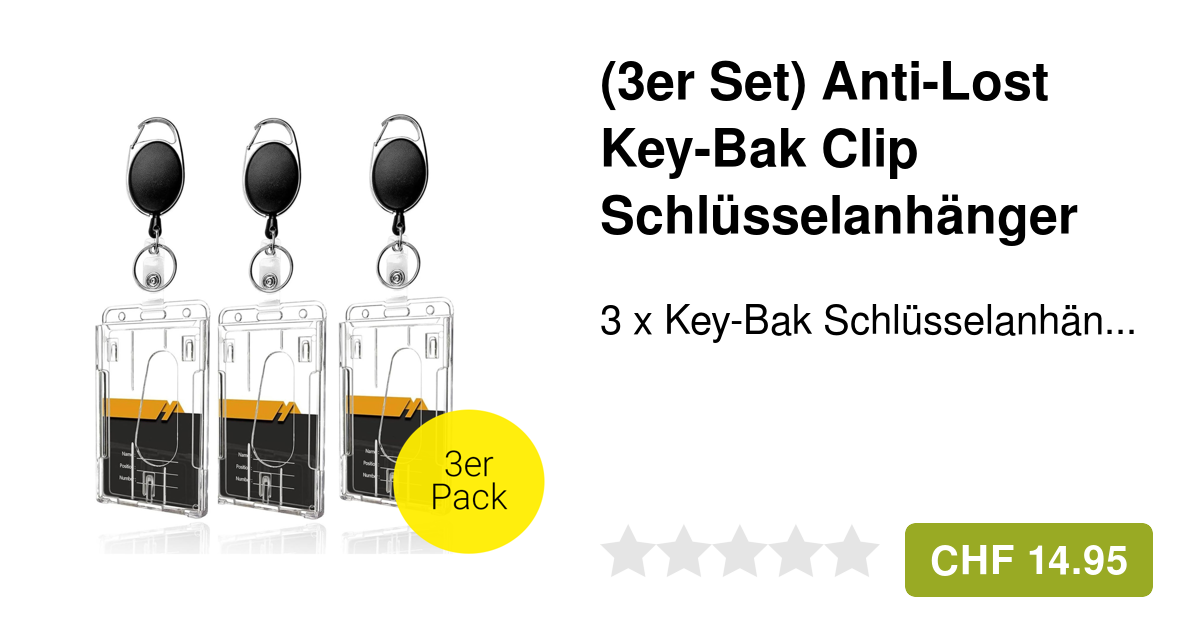 Anti-Lost Key-Bak Schlüsselanhänger Halter Vertikal
